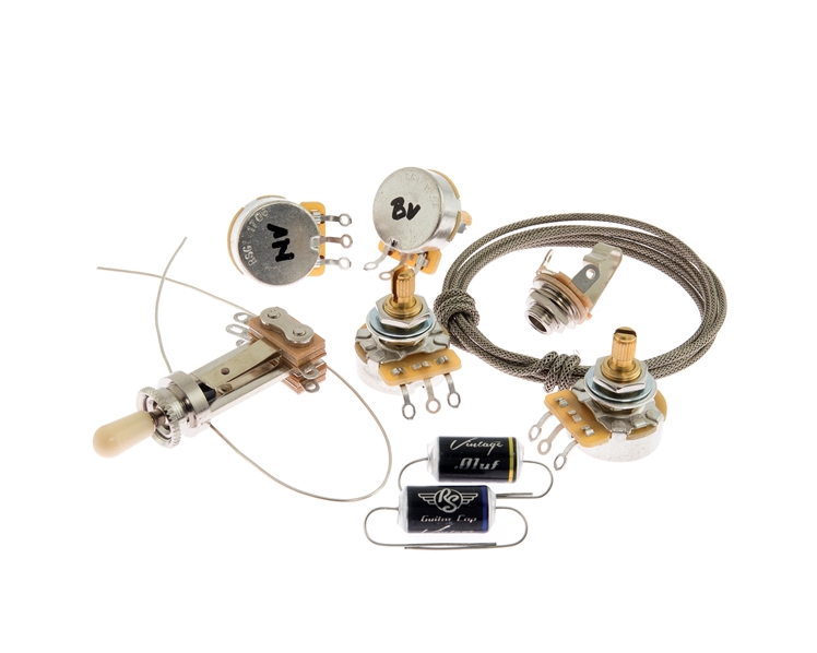 Complete Vintage Electronics Upgrade Kit - Short Shaft :: Charles Guitars