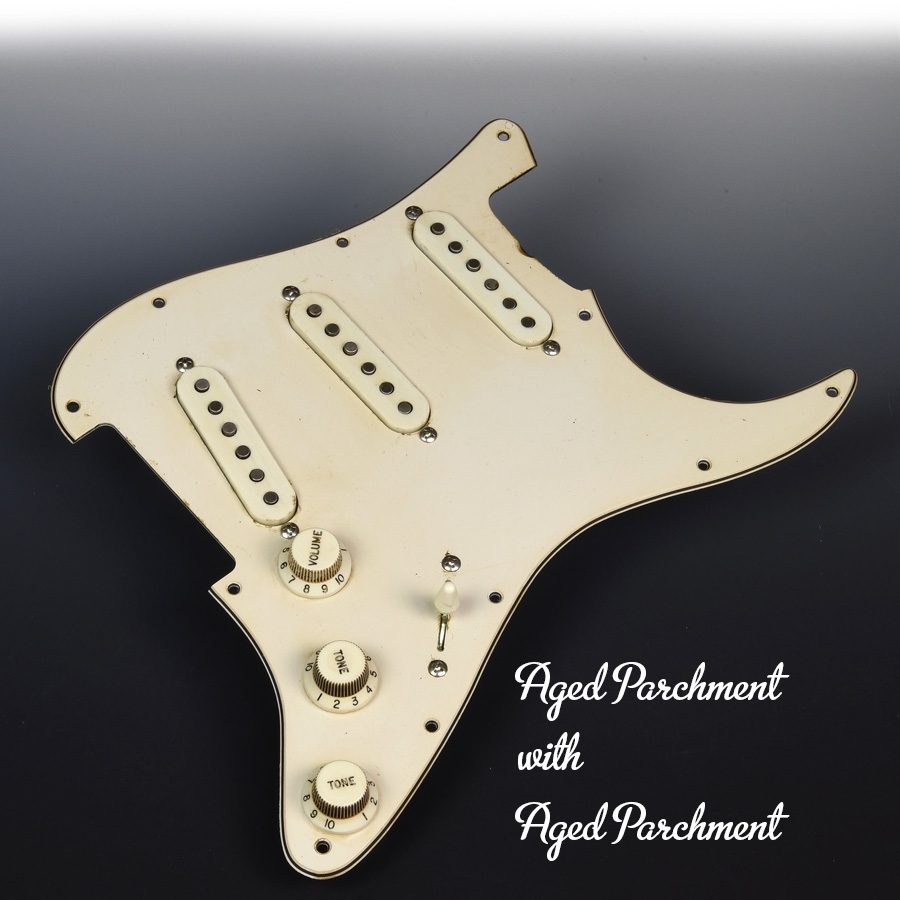 Pre-Wired Aged Parchment Pickguard :: Charles Guitars