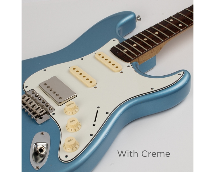 Pre-Wired HSS Parchment Pickguard :: Charles Guitars