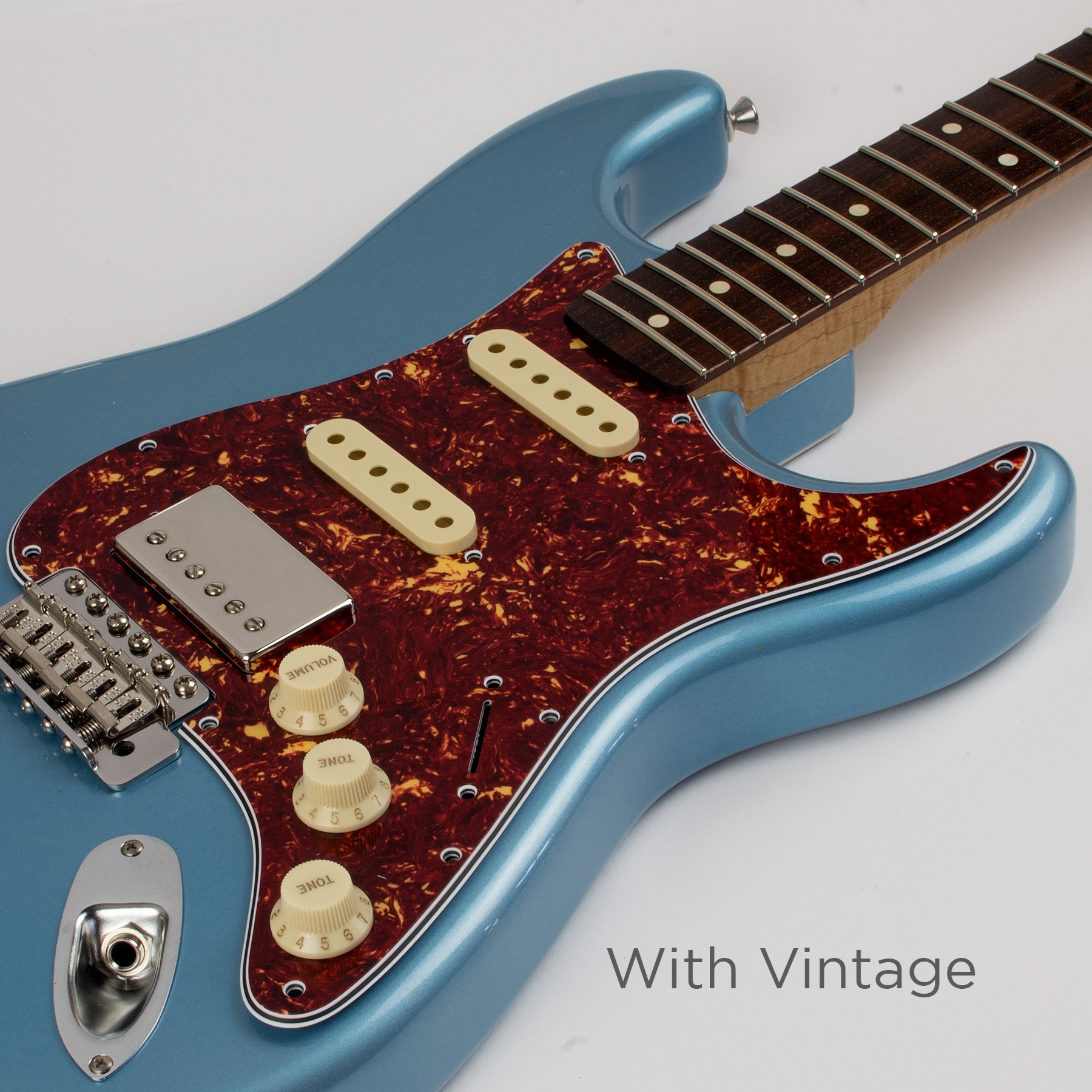 Pre-Wired HSS Red Tortoise Pickguard :: Charles Guitars