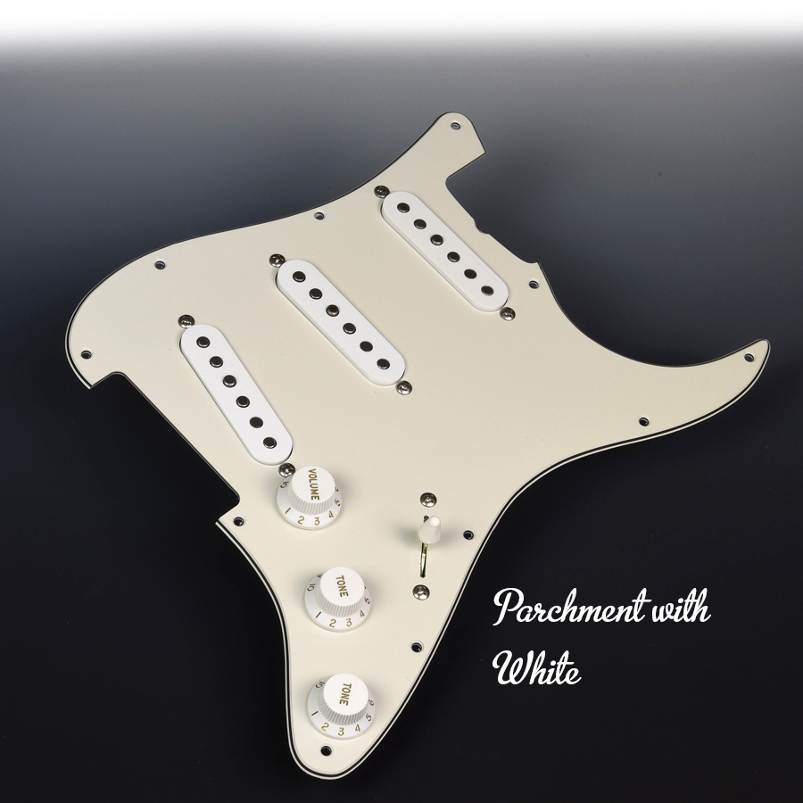 Pre-Wired Parchment Pickguard :: Charles Guitars