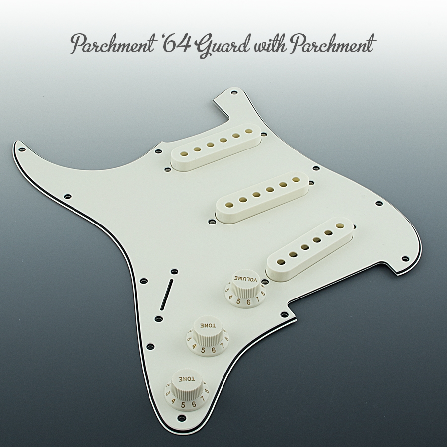 S Type '64 Wide Bevel Parchment Pickguard LEFTY :: Charles Guitars