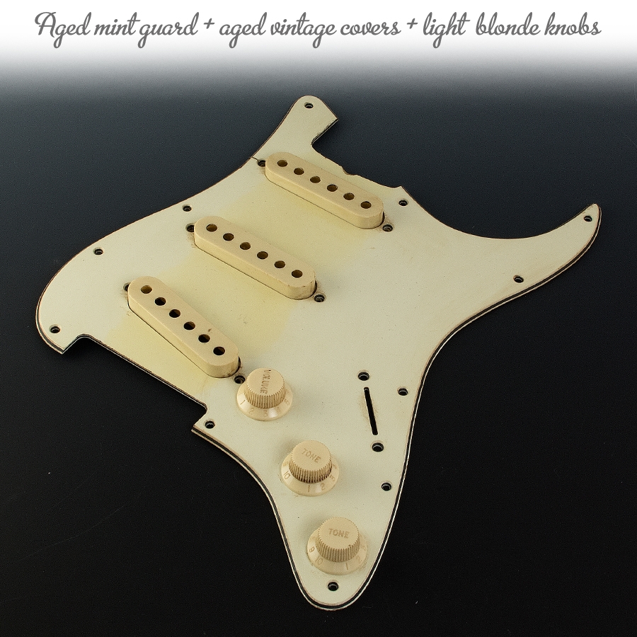 Vintage Relic Aged '64 Wide Bevel Mint Pickguard :: Charles Guitars