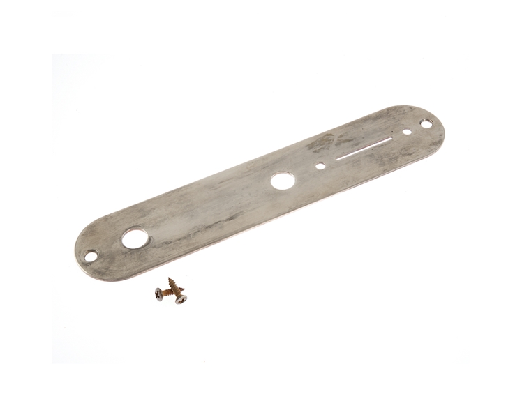 Tele Aged Control Plate Nickel :: Charles Guitars
