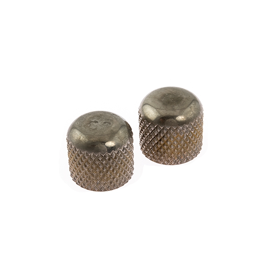 Tele P/J Bass AGED NICKEL domed Barrel Knobs Set :: Charles Guitars