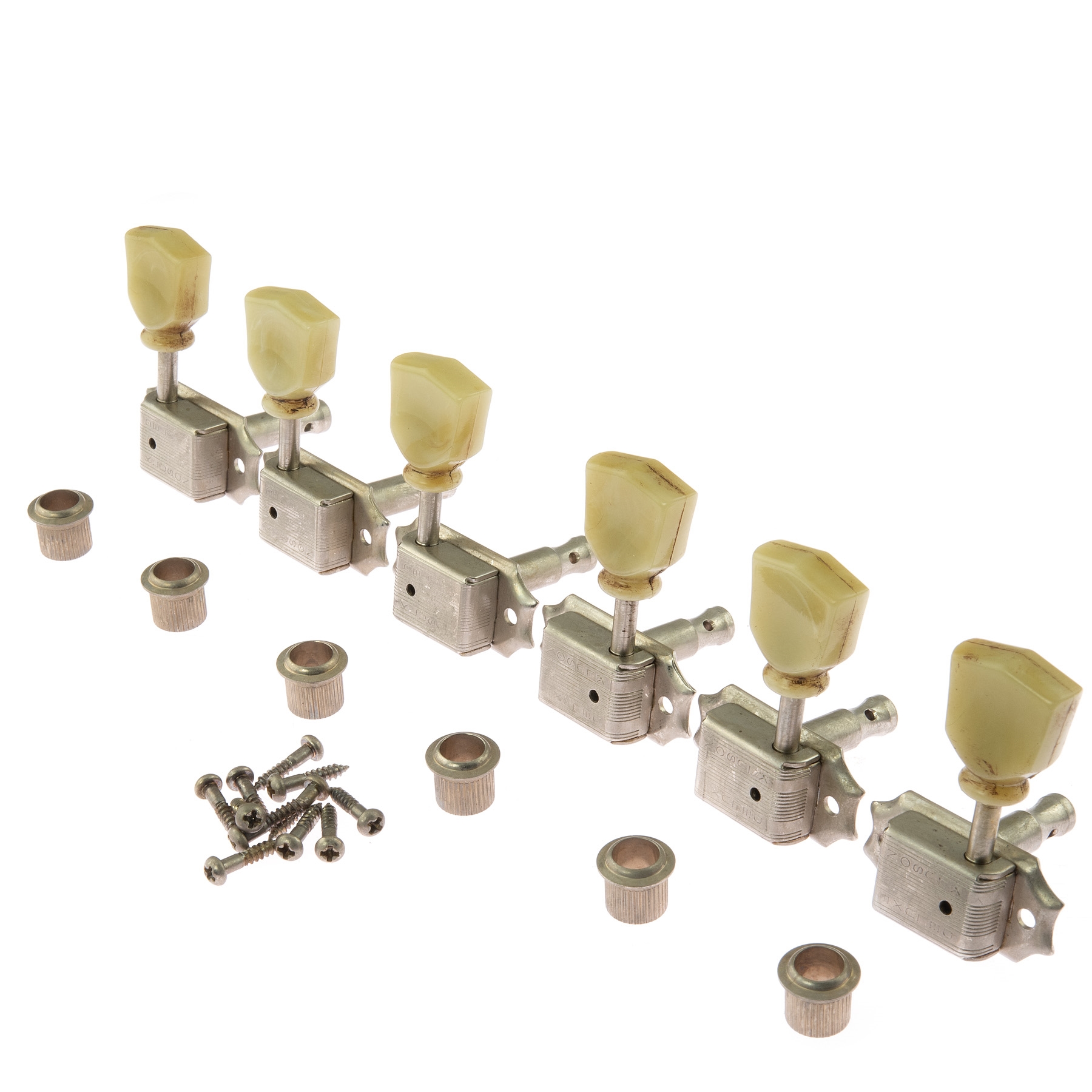 Vintage Relic Kluson 3 Per Side Single Ring - Double Line Tuners ...